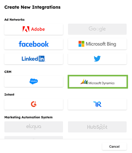 Add Microsoft Dynamics Integration in Demandbase Using Pre-Configured ...