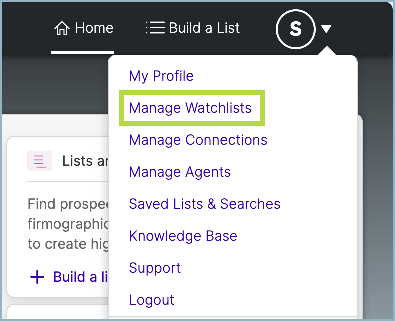 Create and Manage Watchlists – Help Center