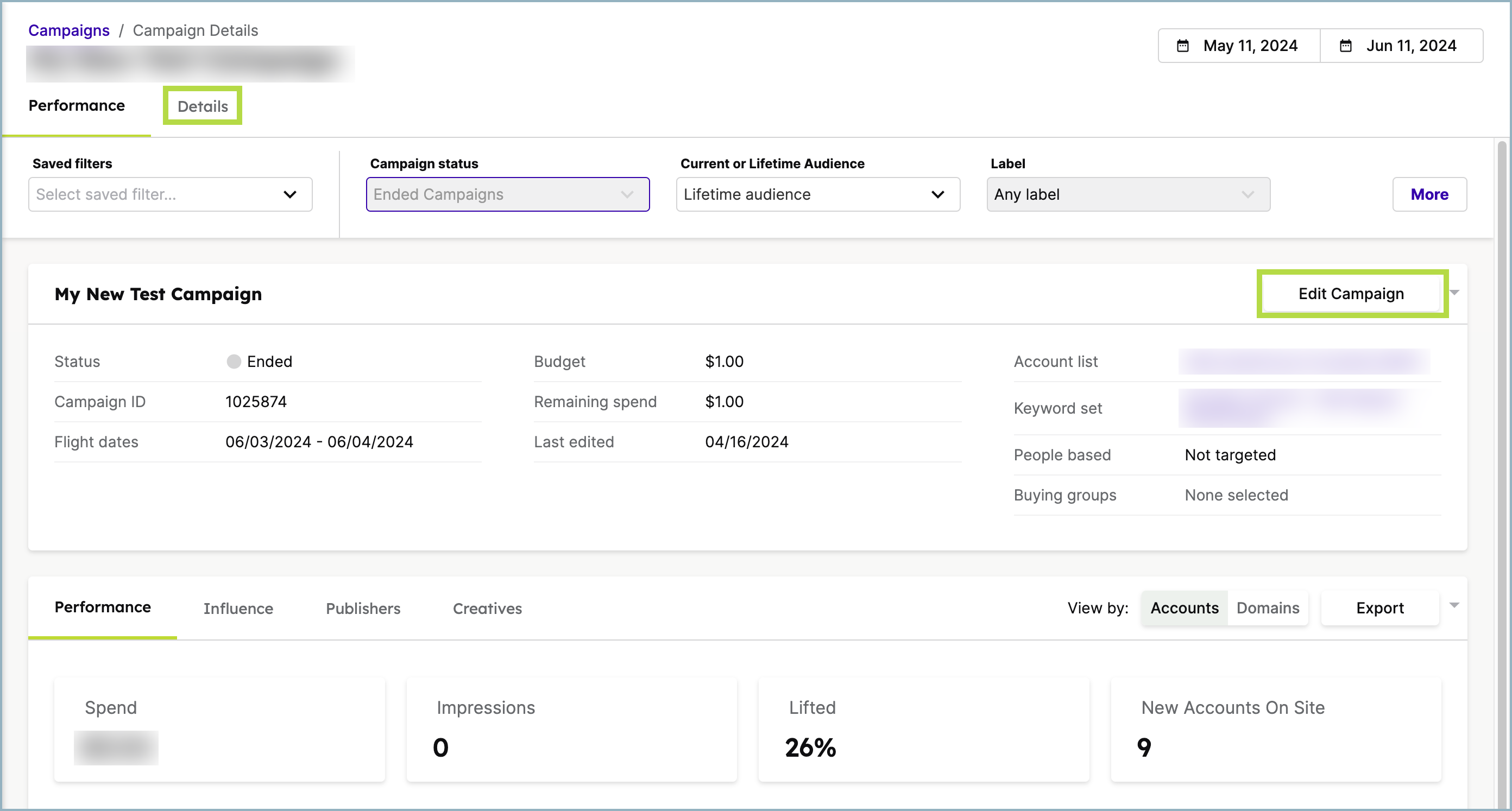Understanding the Campaigns and Domains Tabs on the Campaigns Dashboard ...