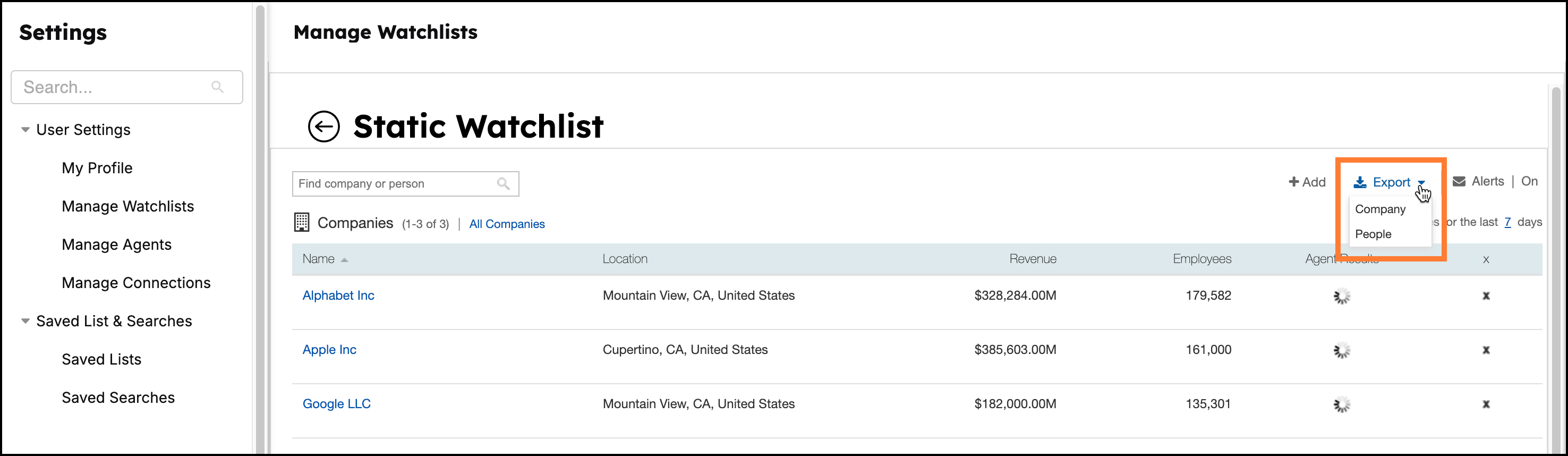 Create and Manage Watchlists – Help Center