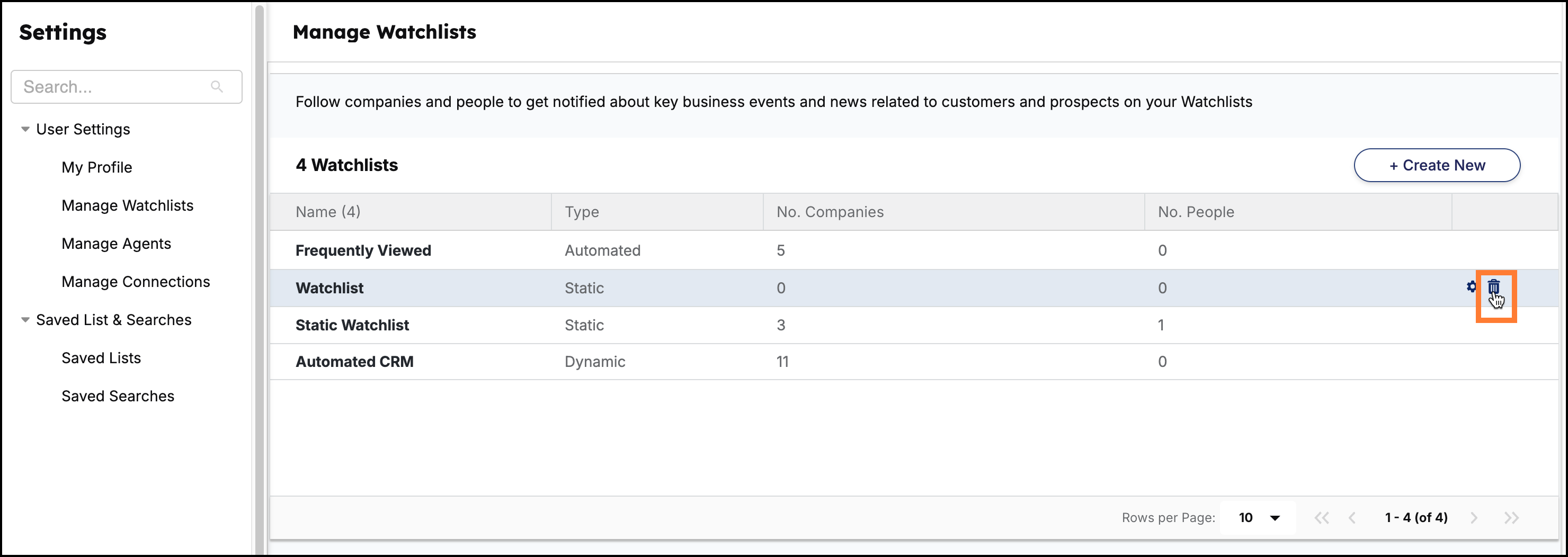 Create and Manage Watchlists – Help Center