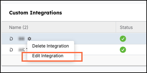 Create and Manage Custom Integrations – Help Center