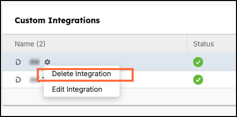 Create and Manage Custom Integrations – Help Center