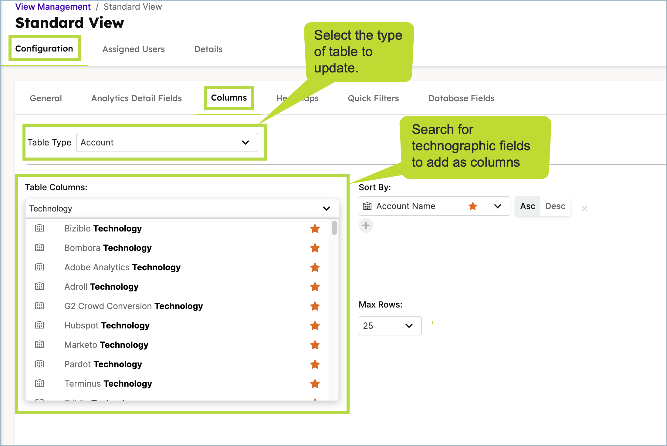 Manage Technographic Data – Help Center