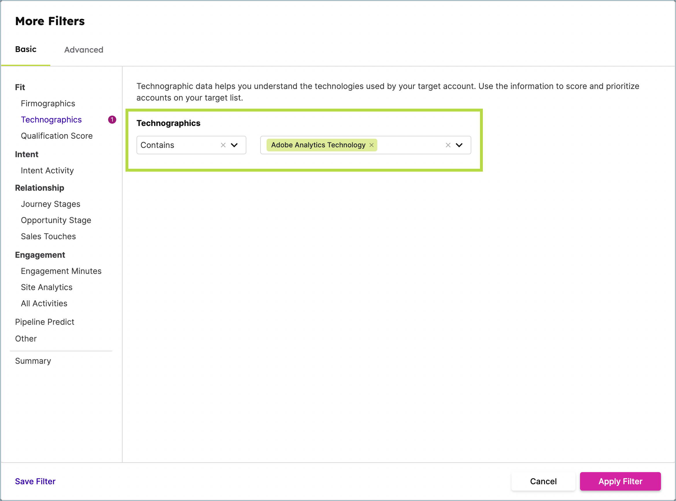 Manage Technographic Data – Help Center
