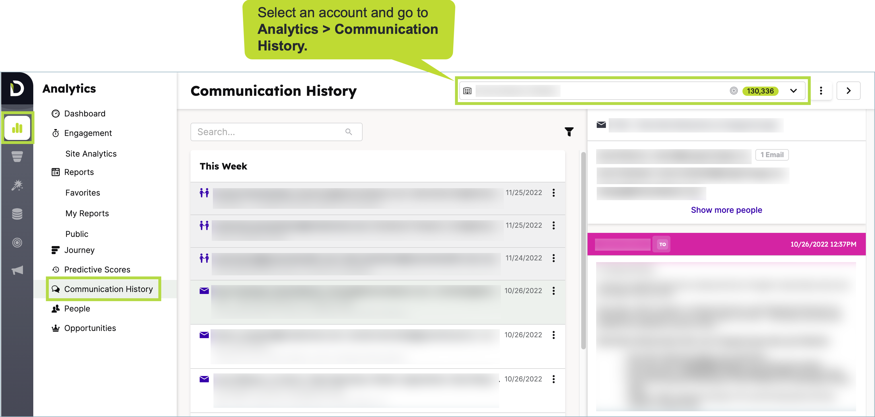 Understanding the Communication History Page – Help Center
